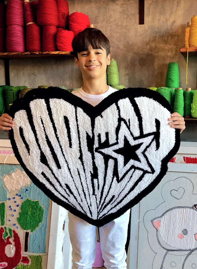 Cry Heart Tufted Rug - Medium Size